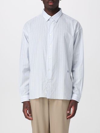 RANRA Chemise &agrave; rayures en coton avec col fran&ccedil;ais et poche plaqu&eacute;e