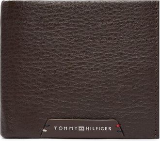 Tommy Hilfiger Geldb&ouml;rse Th Corp Cc Flap And Coin AM0AM14780 Dunkelbraun