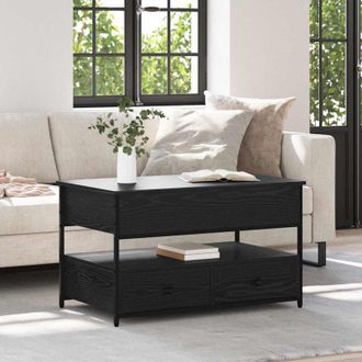 vidaXL vidaXL Table basse Ch&ecirc;ne noir 85 x 50 x 50 cm Bois ding&eacute;nierie