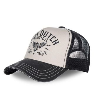 Von Dutch Tracker Kappe Herren 100% Baumwolle, Cap Herren, Motorrad, Nat&uuml;rlich, Beige, Einheitsgr&ouml;&szlig;e