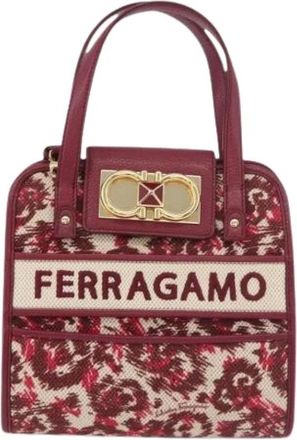 Ferragamo Sac &agrave; main en cuir Pre-owned - Femme - Pre-owned - Rouge - Taille: ONE Size