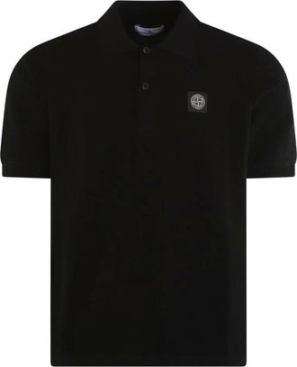 Stone Island Homme, Tops, Noir, Taille: S Polo Compass Patch