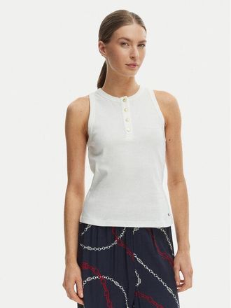 Tommy Hilfiger Top WW0WW49251 &Eacute;cru Slim Fit