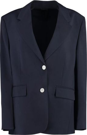 Prada Woll-Mohair-Anzugsakko - - Jackets - Damen - Blau - L
