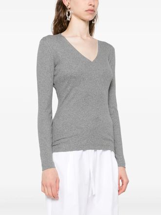 Fabiana Filippi Womens V-Neck Long-Sleeve Sweater Aw25 W