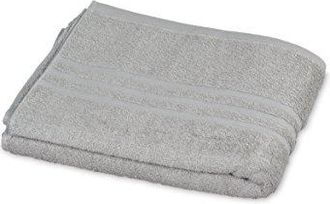 Gözze Elegantes Saunatuch, Sylt, 100% Baumwolle, Dichtes Grundgewebe (440 g/m²), 70 x 200 cm - Silber