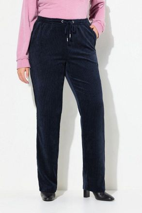 Ulla Popken Schlupfhose Cordhose Ruby Elastikbund Bindeband Stretch