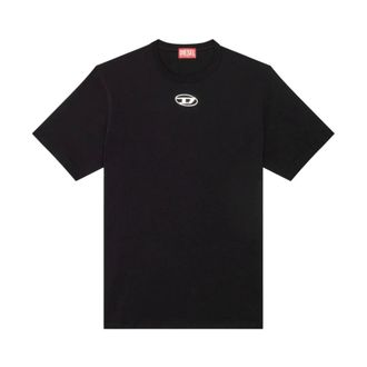 Diesel Homme, Tops, Noir, Taille: XL T-shirt Noir en Coton T-Adjust-Doval-PJ