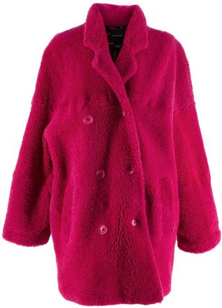 Each Other Pink Teddy Coat Size M