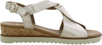 Gabor Femme, Chaussures, Beige, Taille: 38 1/2 EU Sandale compens&eacute;e Platina