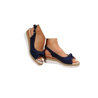 Generic Sandales d&eacute;t&eacute; pour femme avec bretelles larges et talon compens&eacute; pour les f&ecirc;tes de plage, tenues d&eacute;contract&eacute;es, soutien de la vo&ucirc;te plantaire, l&eacute;g&egrave;res