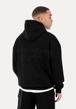 Smilodox Hoodie Kaleo, Kapuzenpullover Oversize mit Logo Stickerei und K&auml;ngurutasche Tunnelzug, Kapuze, Rippb&uuml;ndchen,Urban Streetwear, Sport, Freizeit