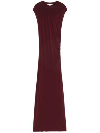 Stella McCartney robe longue &agrave; design sans manches - Rouge