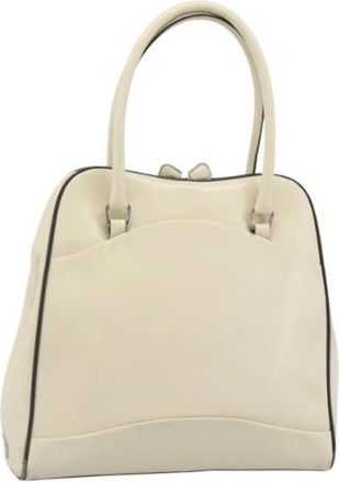 Prada Sac cabas vintage doccasion - Femme - Pre-owned - Beige - Taille: ONE Size