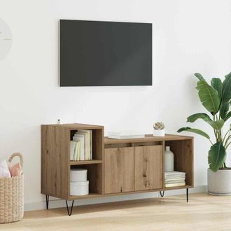 vidaXL vidaXL Meuble TV Ch&ecirc;ne artisanal 100 x 35 x 55 cm Bois ding&eacute;nierie