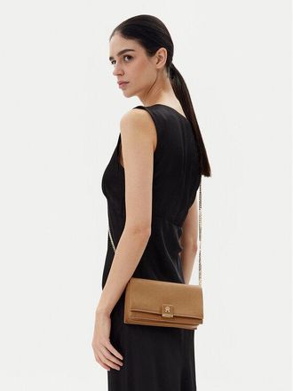 Tommy Hilfiger Handtasche Th Her Flap W/Chain AW0AW17403 Beige