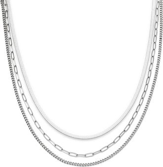 s.Oliver Necklace - Elegante Halskette aus poliertem Edelstahl - Silber - Panzerkette 54 cm - wasserfest & hautfreundlich