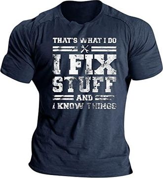 Generic T-shirt pour homme avec col rond manches courtes tendances int&eacute;ressantes &eacute;t&eacute; loisirs sport t-shirt ample, bleu, XXL