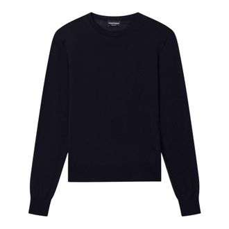 Emporio Armani Reiner Schurwollpullover - - Knitwear - Herren - Blau - M