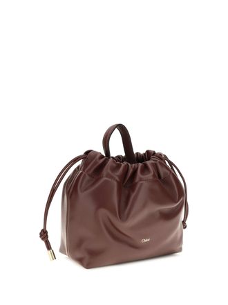 Chlo&eacute; Womens Icons Mini Shoulder Bag Bordeaux Calf Leather Bos Taurus
