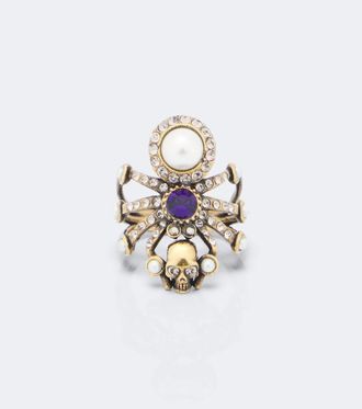 Alexander McQueen Bague Spider &agrave; ornements