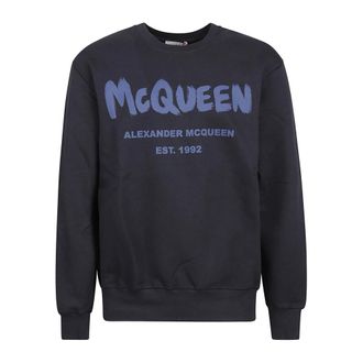 Alexander McQueen Herren, Sweatshirts & Hoodies, Blau, SGr&ouml;&szlig;e