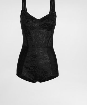 Dolce & Gabbana Korsett-body - Frau Blusen Und Tops Schwarz Satin 36
