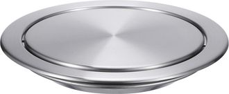 Cabilock Edelstahl Mülleimerdeckel Mit Geräuschloser Automatischer Klappe Runder Eingelassener Abfalleimerdeckel Für Küchen Und Badezimmerarbeitsplatten