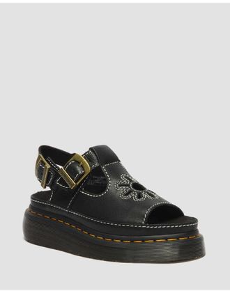 Dr. Martens Dr. Martens - Dunnet - Sandalen in Schwarz mit Blumendesign