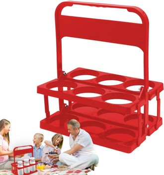 Generico Milchflaschenhalter: klappbarer Bierflaschenst&auml;nder, Weinflaschenhalter, klappbares Organizerregal mit robustem und sicherem Griff | Professionelle Tr