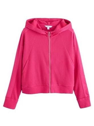 Next Femme Veste &agrave; Capuche zipp&eacute;e &agrave; Texture gaufr&eacute;e Fluro Pink L