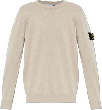 Stone Island Homme, Pulls, Beige, Taille: 2XL Pull avec &eacute;cusson logo