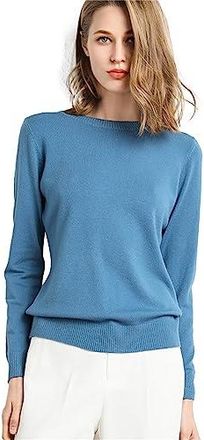 Generic Chandails dautomne pour femmes, nouveau col rond &agrave; manches longues, pull ample en tricot solide avec bas en tricot pour femmes, sweatshirts tendance, 