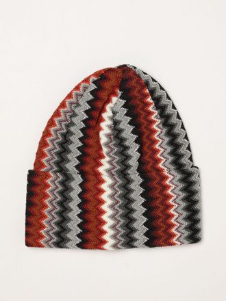 Missoni Bonnet en m&eacute;lange de laine &agrave; motif zigzag multicolore