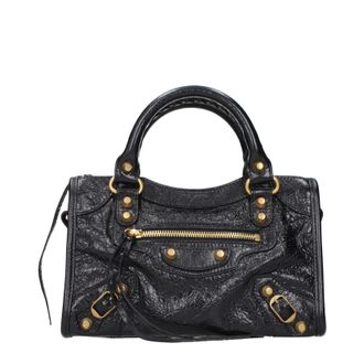 Balenciaga Sacs &agrave; main Le City Femme Cuir Noir