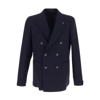 Tagliatore Blazer mit doppelreihiger Knopfleiste - - Jackets - Herren - Blau - 2XL