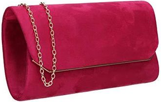 Swankyswans Anny Rabat en su&eacute;dine, Pochette, Sac en bandouli&egrave;re Femme, Fuchsia, Taille Unique