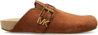 Michael Kors Sandales mules en cuir Greer - Femme - Chaussures - Brun - Taille: 37 1/2 EU