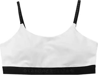 Chrome Hearts logo-detail sports bra - Wei&szlig;