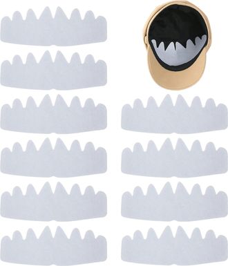 Generico Saugf&auml;higes Hutfutter, 10 St&uuml;ck, saugf&auml;hige Schwei&szlig;schutzb&auml;nder, achteckige Pads verhindern Flecken und Ger&uuml;che, f&uuml;r M&auml;nner, Frauen, Erwachsene