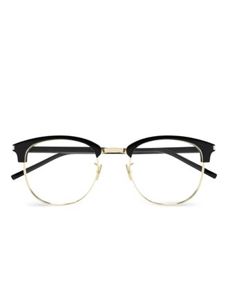 Saint Laurent Eyewear lunettes de vue &agrave; logo grav&eacute; - Noir