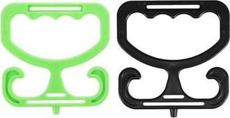 NUOBESTY Lot de 2 poign&eacute;es de transport pour sacs d&eacute;picerie : support de en plastique robuste pour seaux de courses - Prise en main confortable - R&eacute;utilisable 