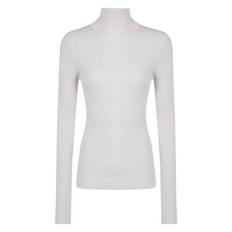 Patou Gerippter Rollkragenpullover - - Knitwear - Damen - Wei&szlig; - L