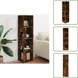 vidaXL Eckregal R&auml;uchereiche 33x33x132 cm Holzwerkstoff - Eckschrank - Regal - Aufbewahrungsraum - Holzschrank - Wohnzimmereinrichtung