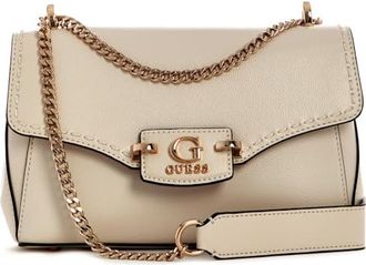 Guess Nastra Convertible Xbody Flap Bag Cream White