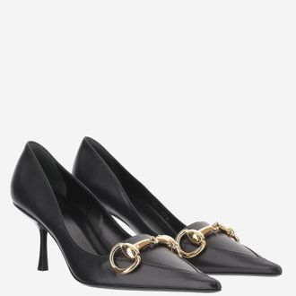 Gucci Womens Leather Pumps Boulevard Black