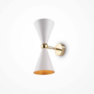 Maytoni Vesper Moderne Vesper 2 lumi&egrave;re blanche avec applique murale dor&eacute;e vers le haut - Maytoni