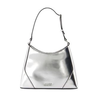 Staud Womens Linda Shoulder Bag Silver Calfskin