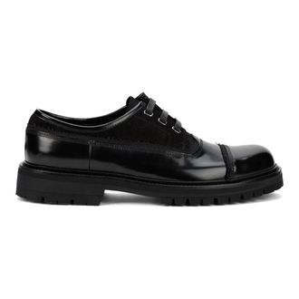 Dolce & Gabbana Chaussures Derby en Cuir et Tissu - Homme - Chaussures - Noir - Taille: 43 EU