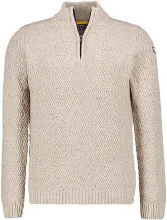 N.Z.A. Herren Pullover beige unifarben